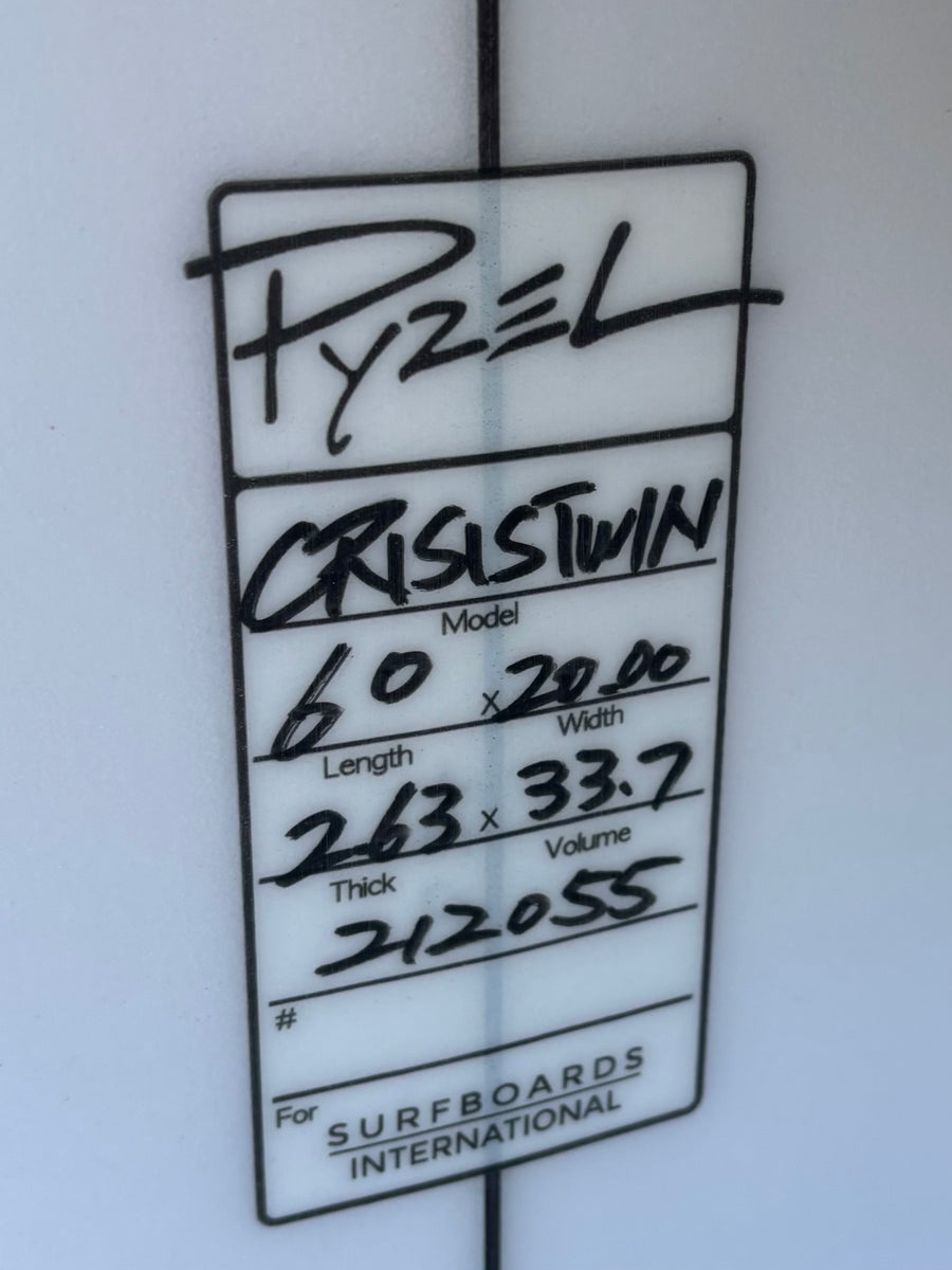 【212055】CRISIS TWIN 6-0x20.0x2.63 RP FU-2 V-33.7L – Pyzel surfboards japan