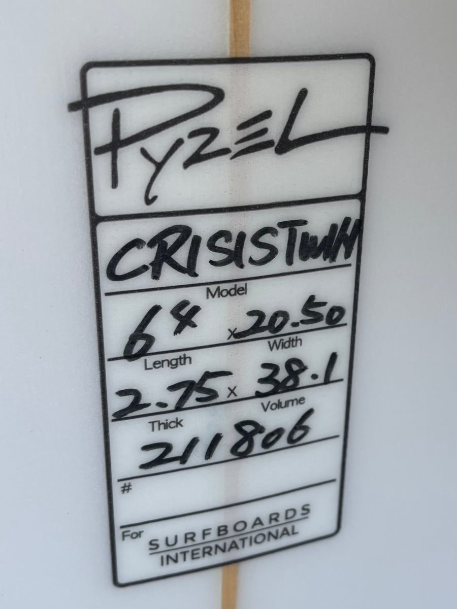 【211806】CRISIS TWIN 6-4x20.5x2.75 RP FU-2 V-38.10L – Pyzel surfboards japan